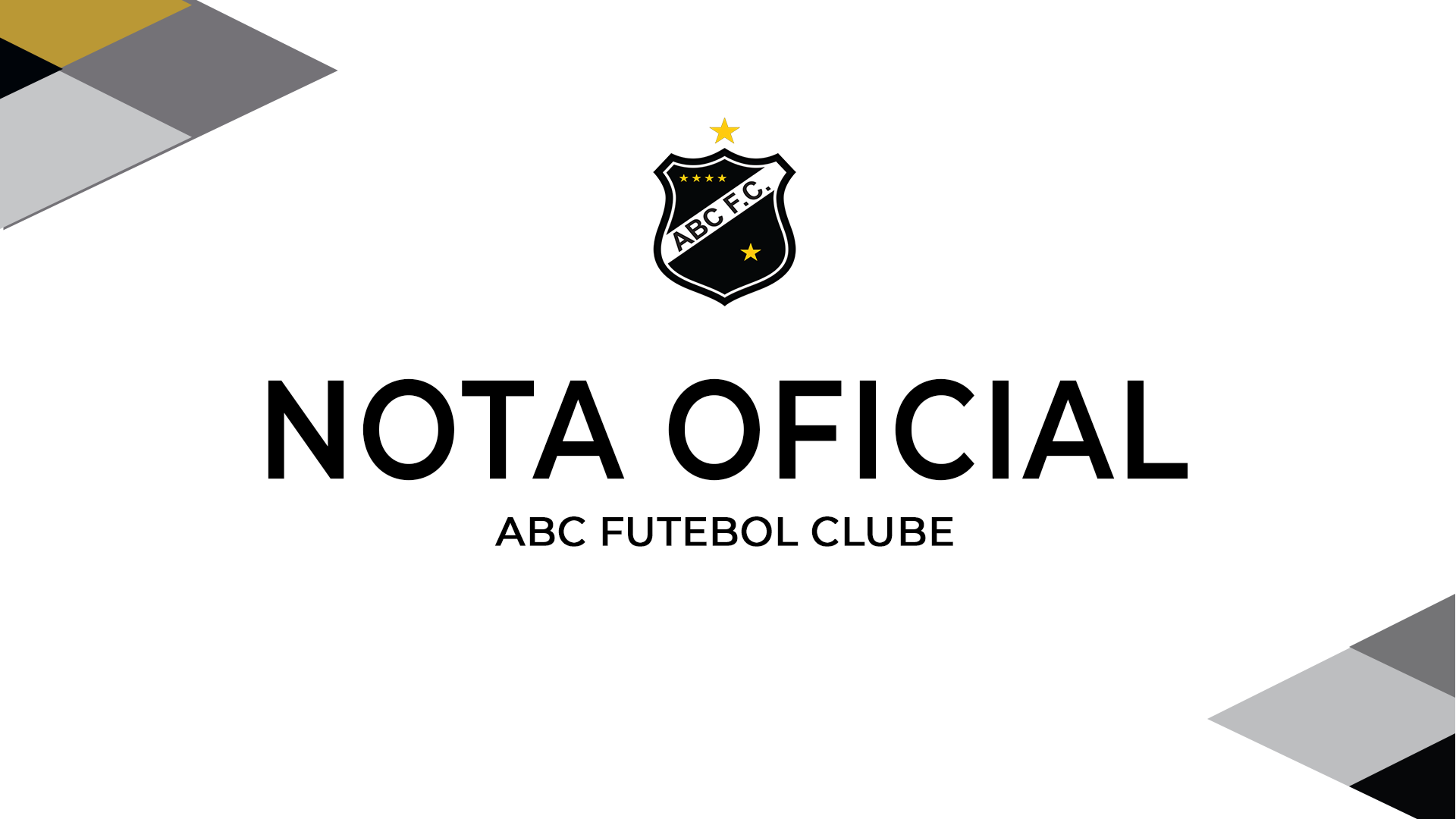 Nota Oficial - Departamento Médico - ABC FC